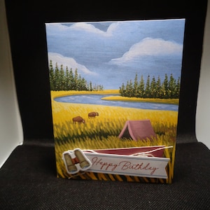 Birthday Handmade Greeting Cards Set of 3- "river Adventure" - Etsy