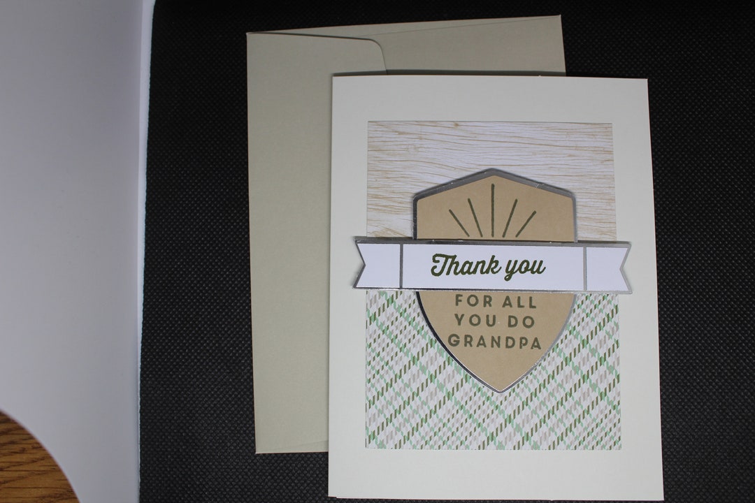 Father's Day Handmade Greeting Card- Thank You - 1 - Etsy