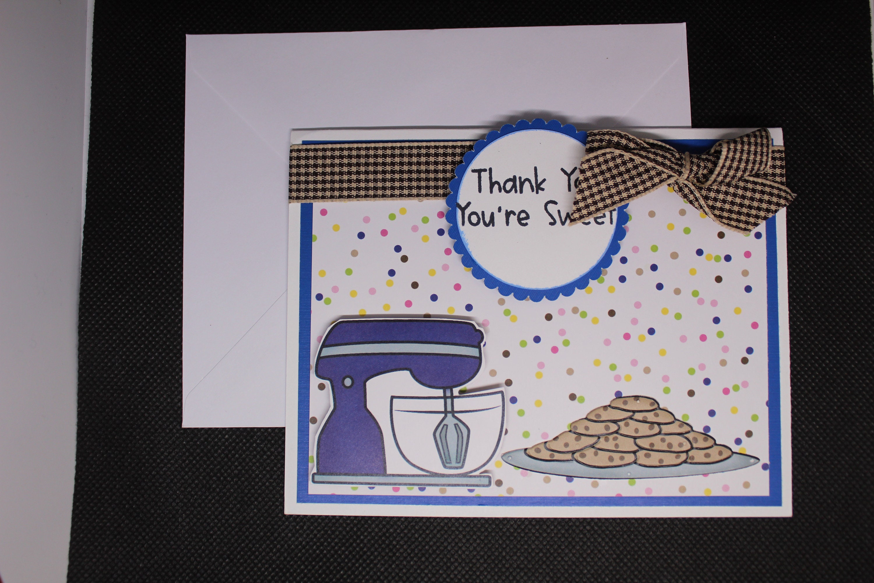 Thank You Handmade Greeting Card- You're Sweet-mixer With Cookies - Etsy