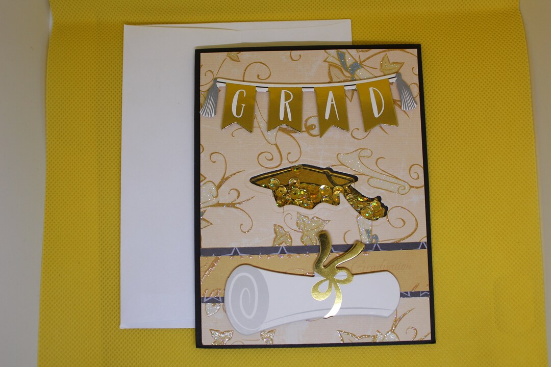 Graduation Handmade Greeting Card- Grad Diploma - Etsy
