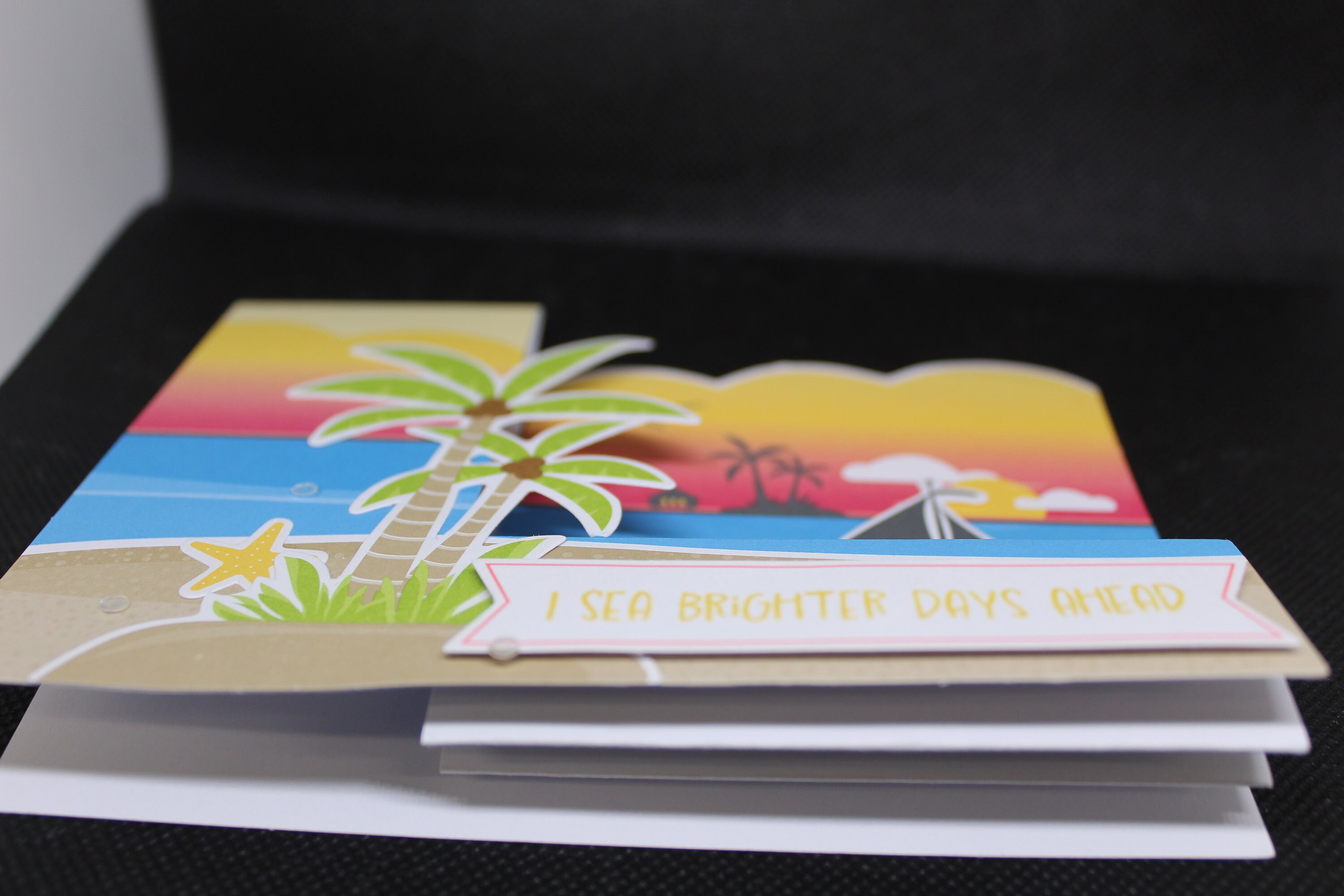Summer Easeal Cards Handmade Greeting Cards- Sunset at the Beach - Etsy
