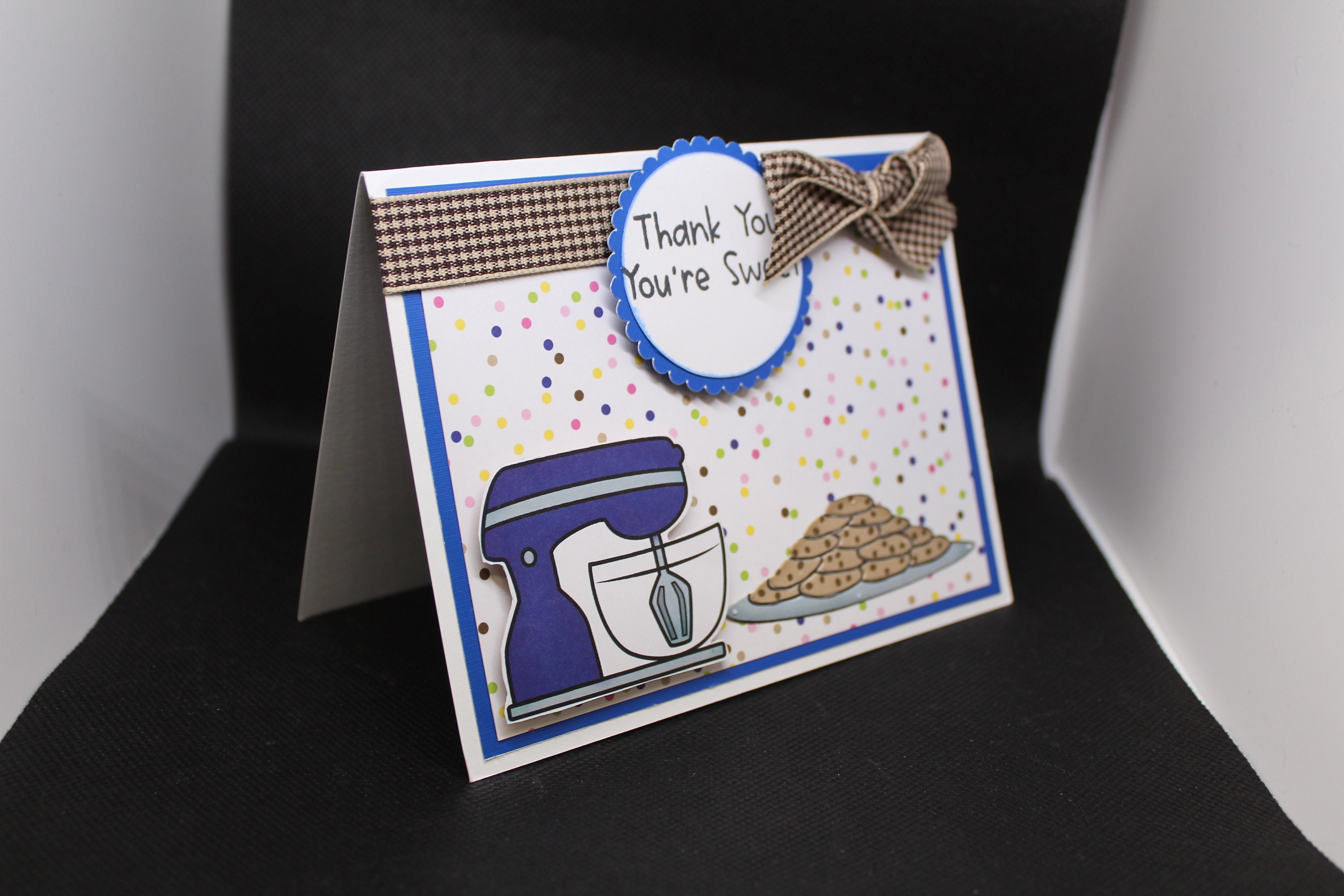 Thank You Handmade Greeting Card- You're Sweet-mixer With Cookies - Etsy