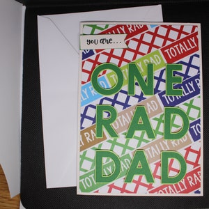 Father's Day Handmade Greeting Card- One Rad Dad - Etsy