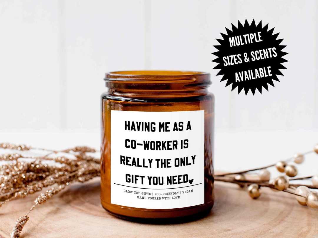 Funny Co-worker Gift, Gift for Coworker, Scented Jar Candle Gift ...