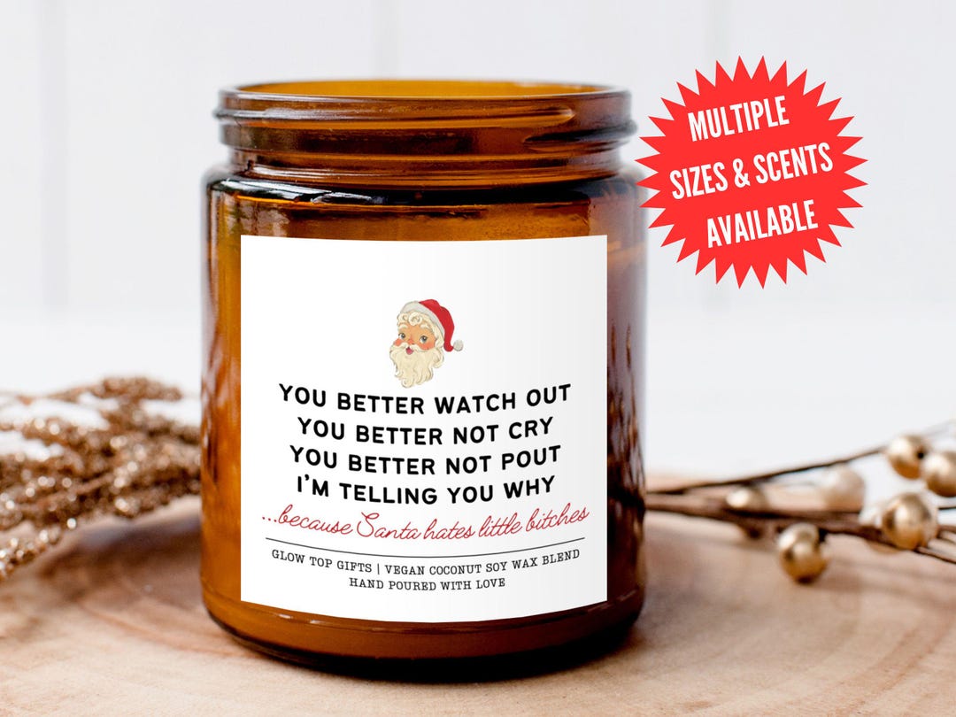Funny Christmas Candle Gift for Her, Secret Santa Gifts, White Elephant ...
