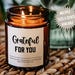 Grateful for You Candle Gift, Thank You Gift, Appreciation Gift ...