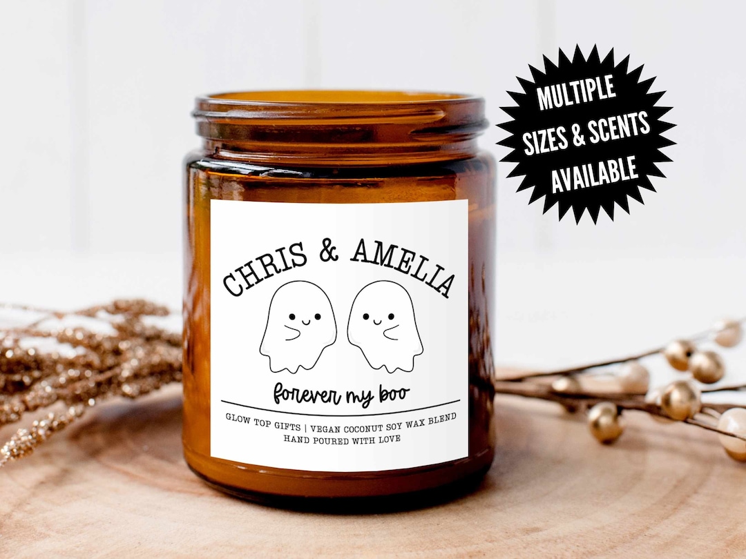 Personalized Couple Halloween Candle, Custom Halloween Gift, Custom ...