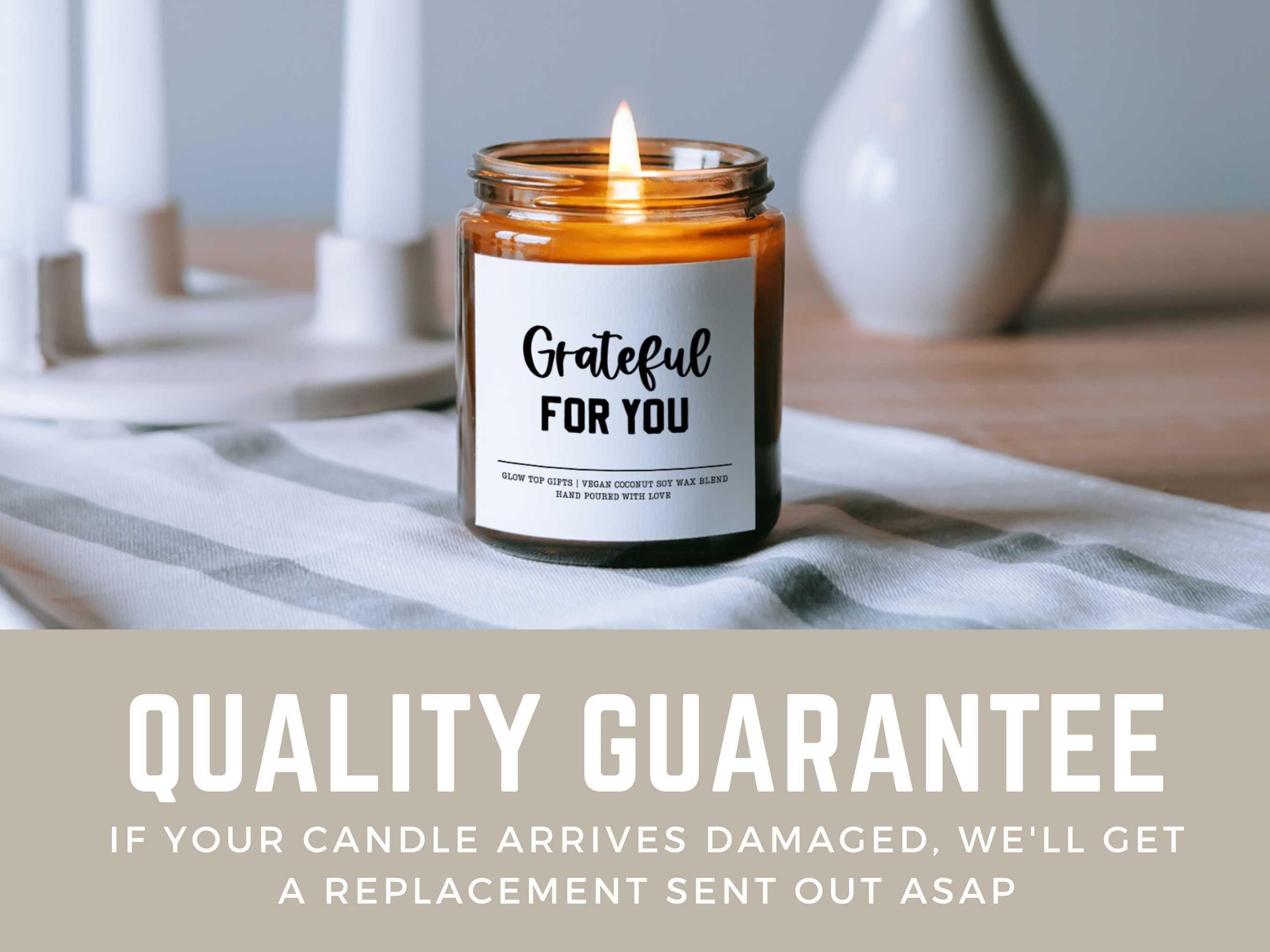 Grateful for You Candle Gift, Thank You Gift, Appreciation Gift ...