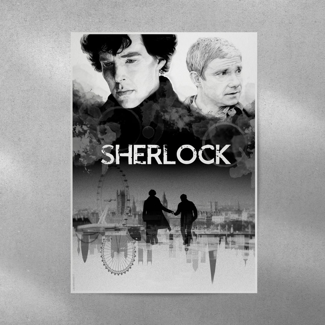 Sherlock Holmes Poster / TV Show Poster / Vintage Poster / Retro Poster ...