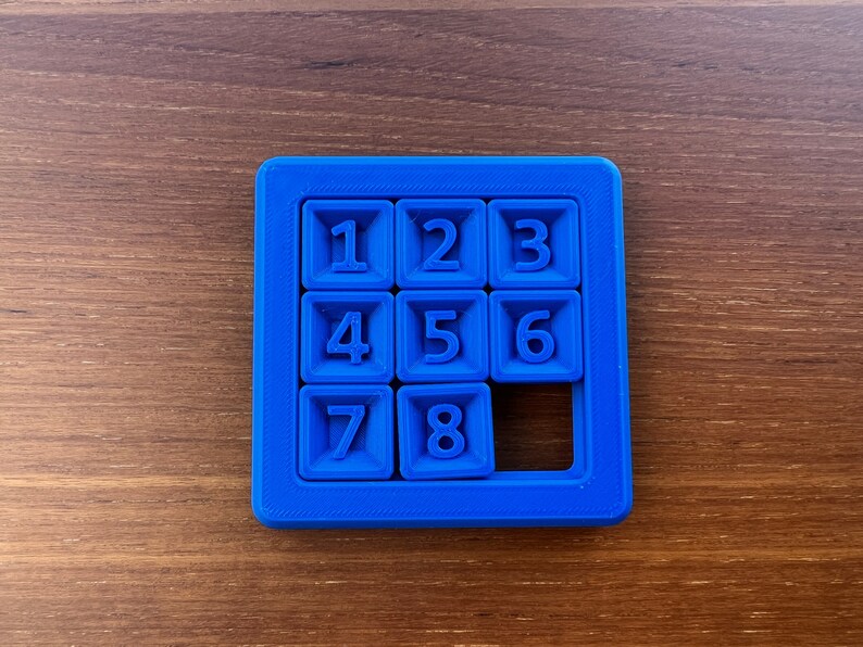 Sliding Number Tile Puzzle | Brain Teaser Game | 3D Printed 8, 15, and ...