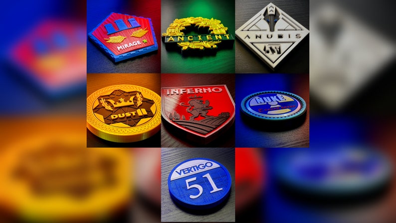 CS2 Map Pool Logo Bundle - 3D Printable Stl-files - Etsy UK