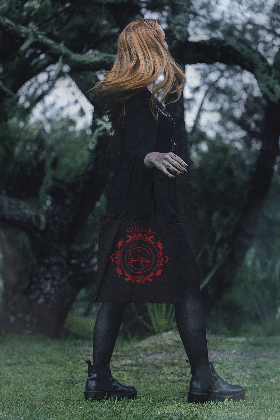 Sigil of Lilith Classic Tote Bag in RED Lilith Symbol Seal - Etsy