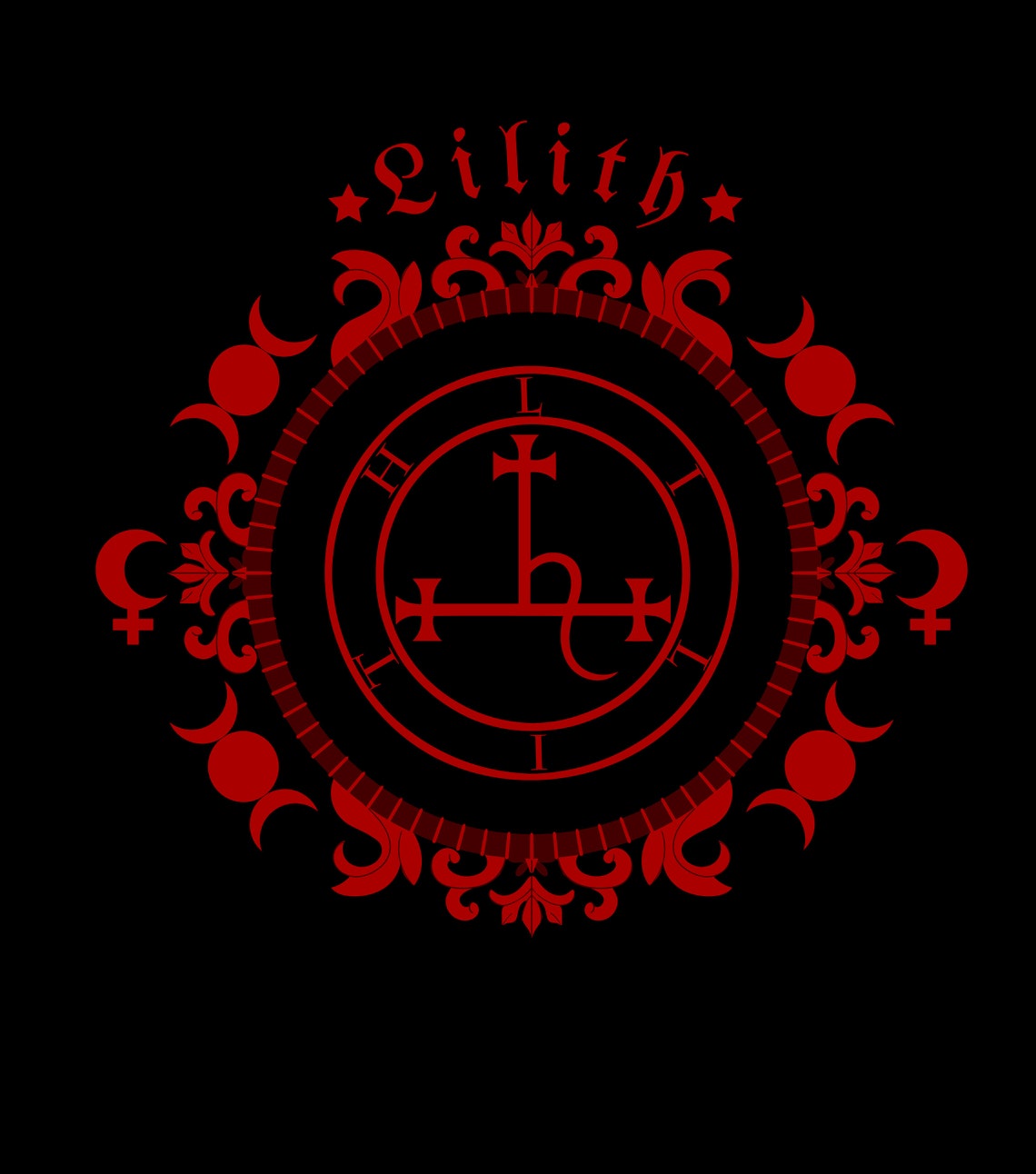 Sigil of Lilith Classic Tote Bag in RED Lilith Symbol Seal - Etsy