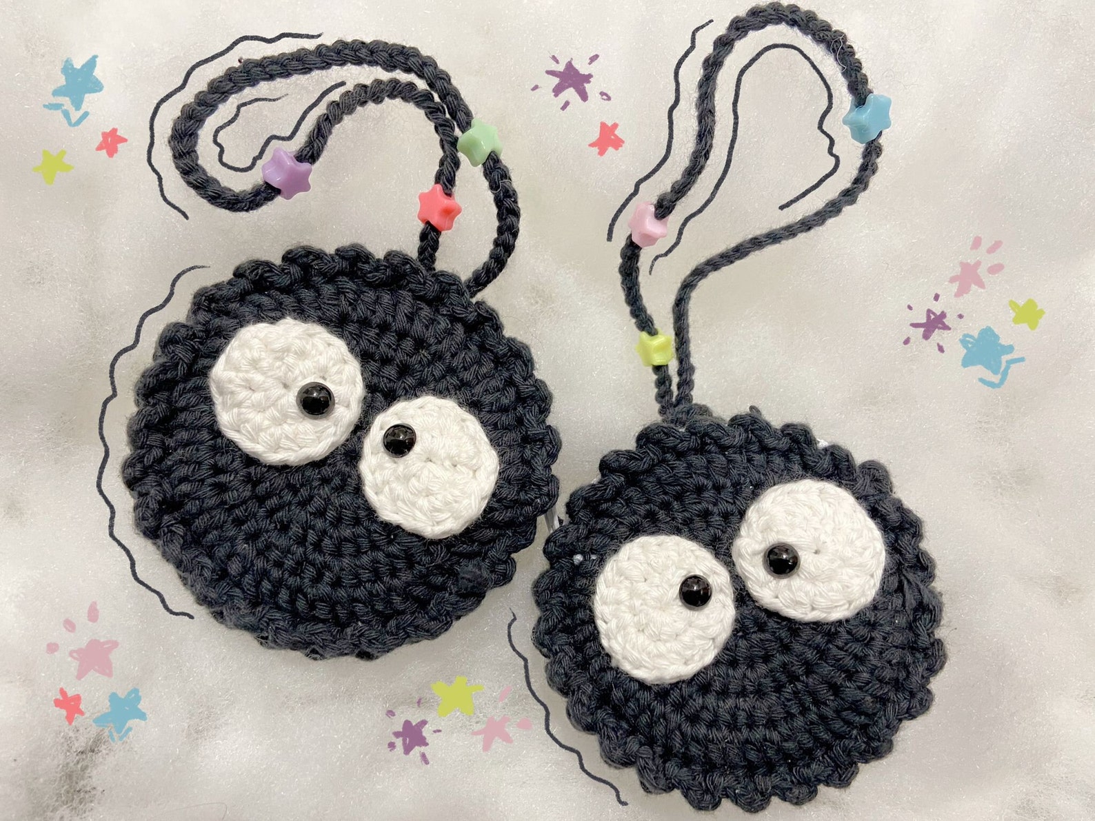 Soot Sprite Crochet Wallet / Pouch / Air Pods Case - Etsy