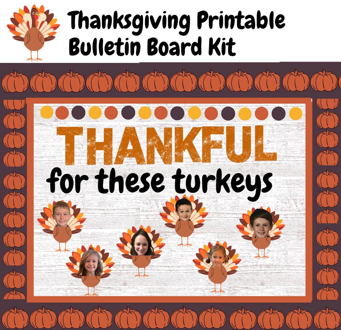 Thanksgiving Bulletin Board, Fall Bulletin Board Printable Kit ...
