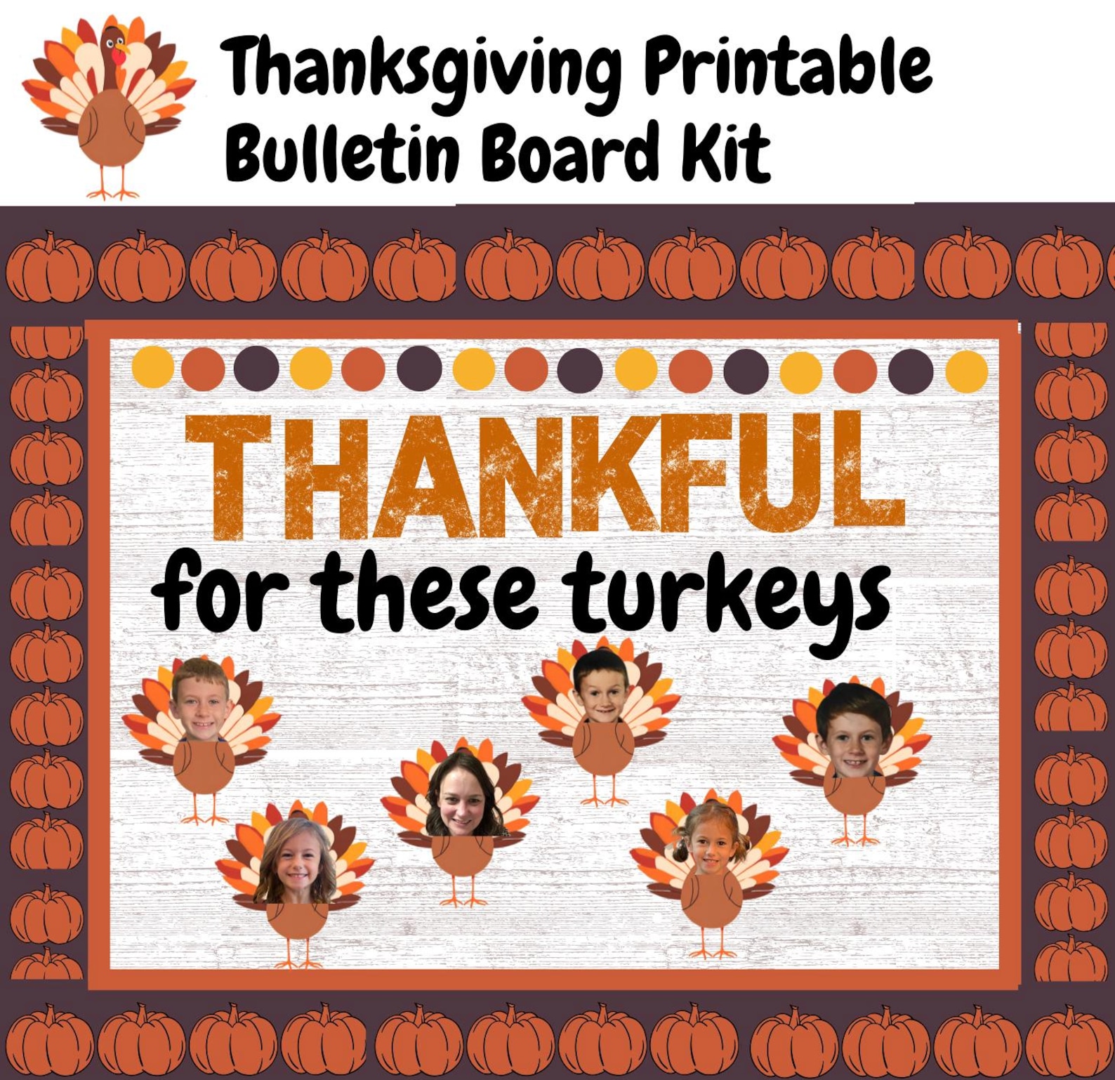 Thanksgiving Bulletin Board, Fall Bulletin Board Printable Kit ...