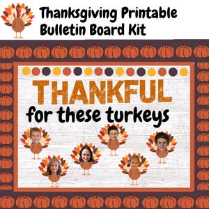 Thanksgiving Bulletin Board, Fall Bulletin Board Printable Kit ...