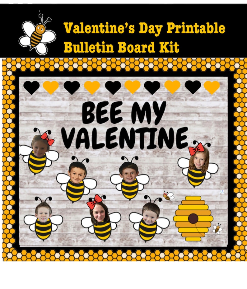 Valentine’s Day Bulletin Board Kit, Printable Bulletin Board, Classroom ...