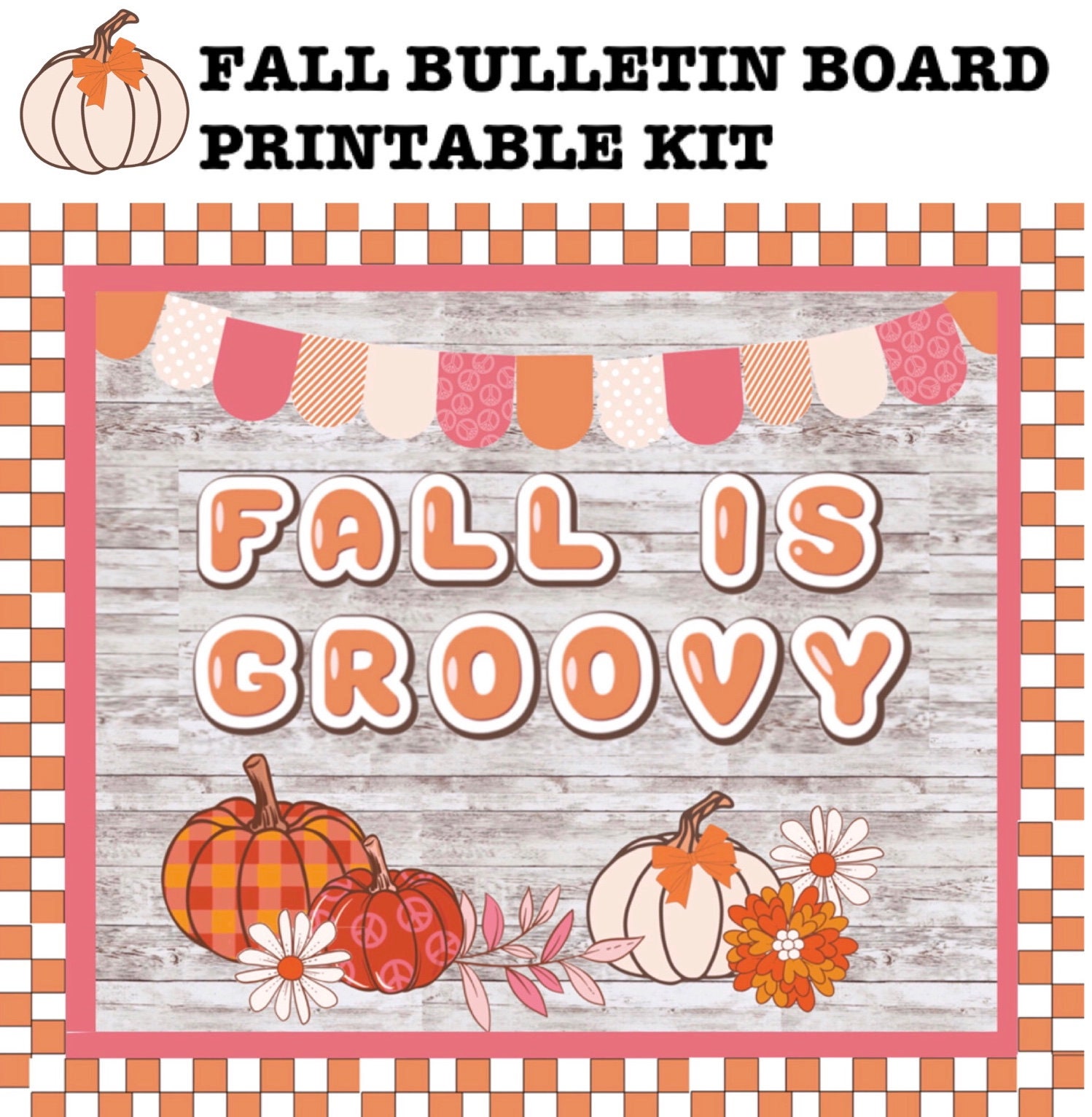 Fall Bulletin Board, Retro Bulletin Board, Retro Fall Class Door ...