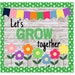 Spring Bulletin Board Printable Kit, Let’s Grow Together Flower ...