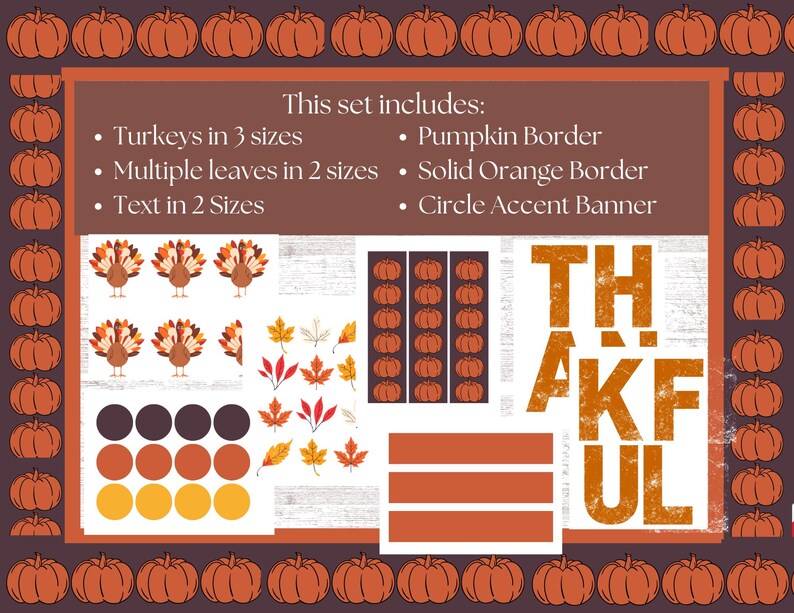 Thanksgiving Bulletin Board, Fall Bulletin Board Printable Kit ...