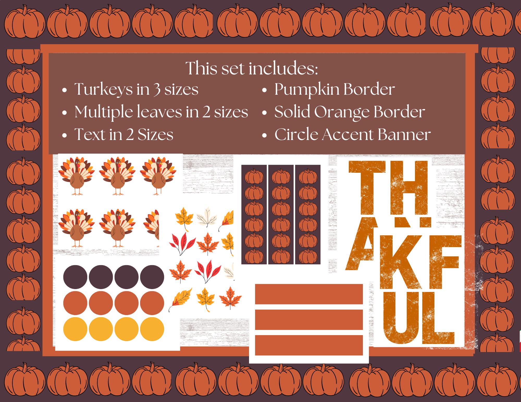 Thanksgiving Bulletin Board, Fall Bulletin Board Printable Kit ...