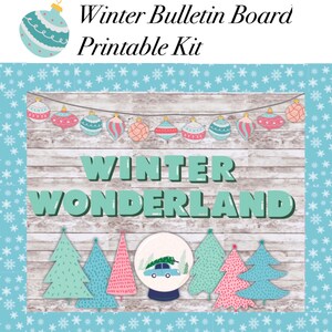 Winter Bulletin Board Kit, Printable Winter Bulletin Board, Winter ...