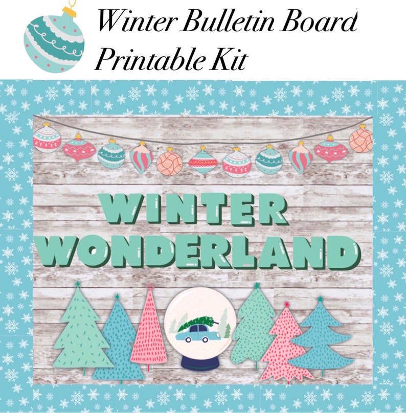 Winter Bulletin Board Kit, Printable Winter Bulletin Board, Winter ...