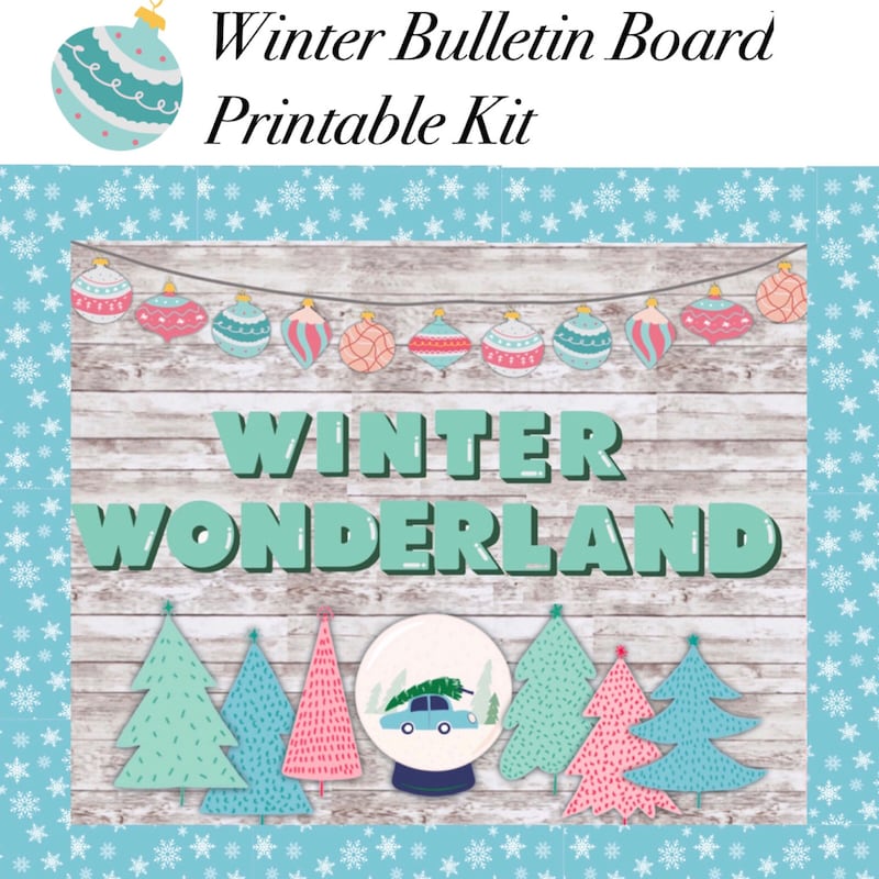Winter Bulletin Board Kit - Etsy