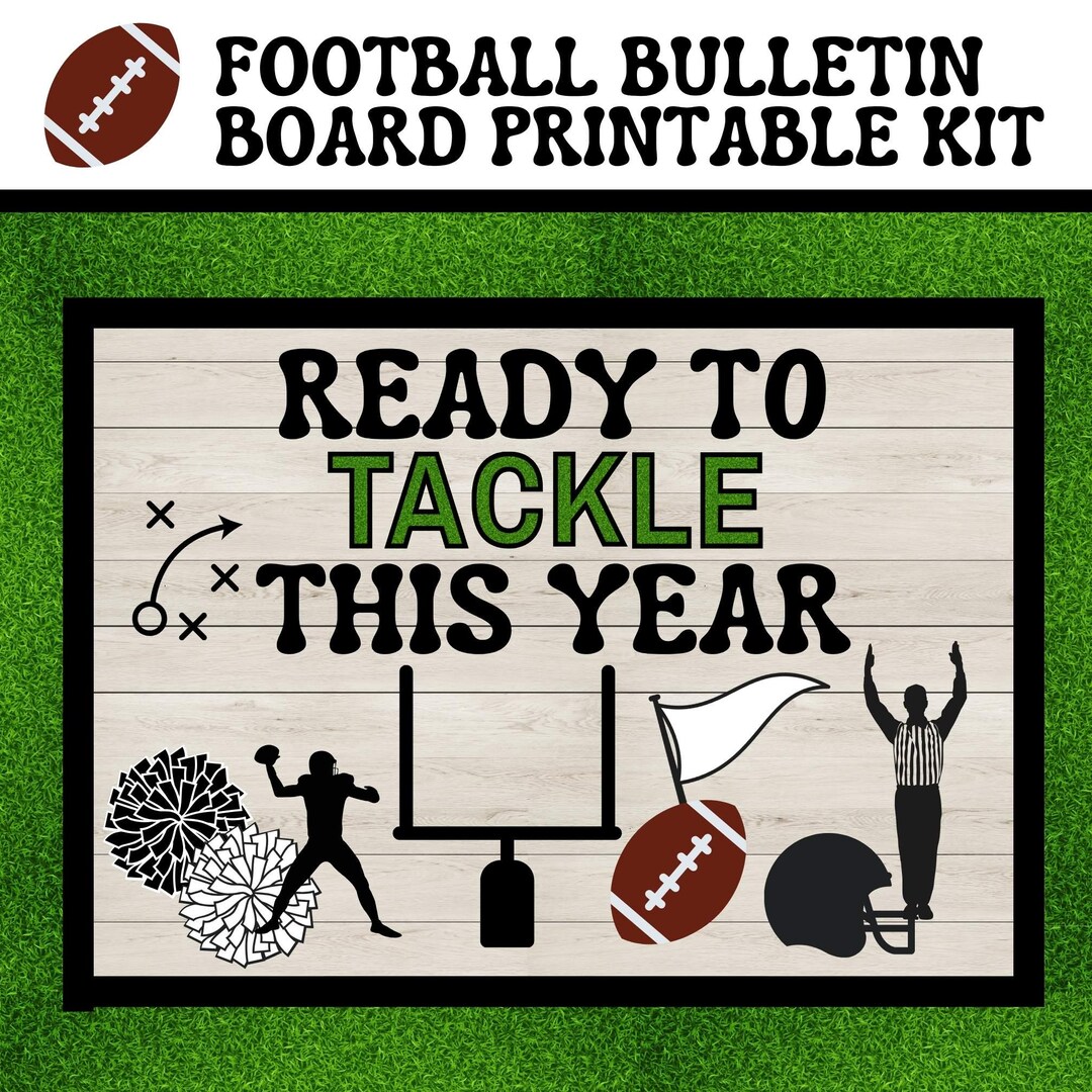 Football Bulletin Board Printable Kit, Classroom Door, Back to School ...