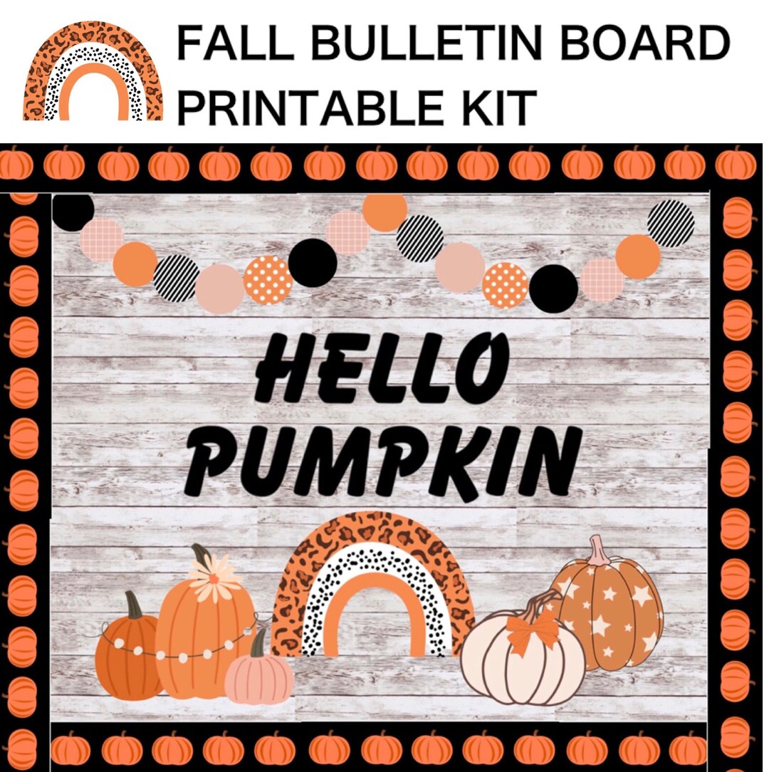 Fall Bulletin Board Kit, Halloween Bulletin, Classroom Fall Decor ...