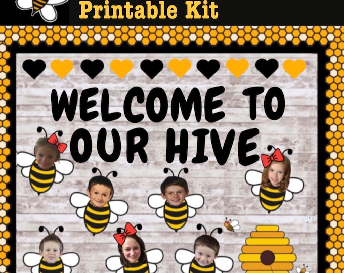Welcome to Our Hive- Bee Kind- Back to School Bulletin Board - Etsy Canada
