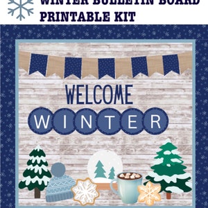 Winter Bulletin Board Printable Kit, Welcome Winter Class Bulletin ...
