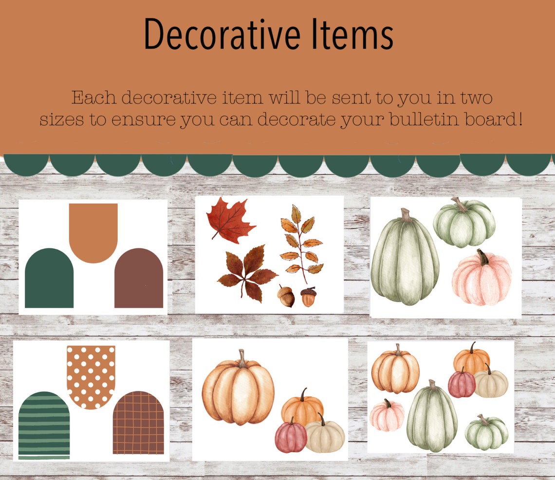 Fall Bulletin Board Kit, Printable Bulletin Board Set, Autumn Classroom ...