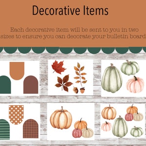 Fall Bulletin Board Kit, Printable Bulletin Board Set, Autumn Classroom ...