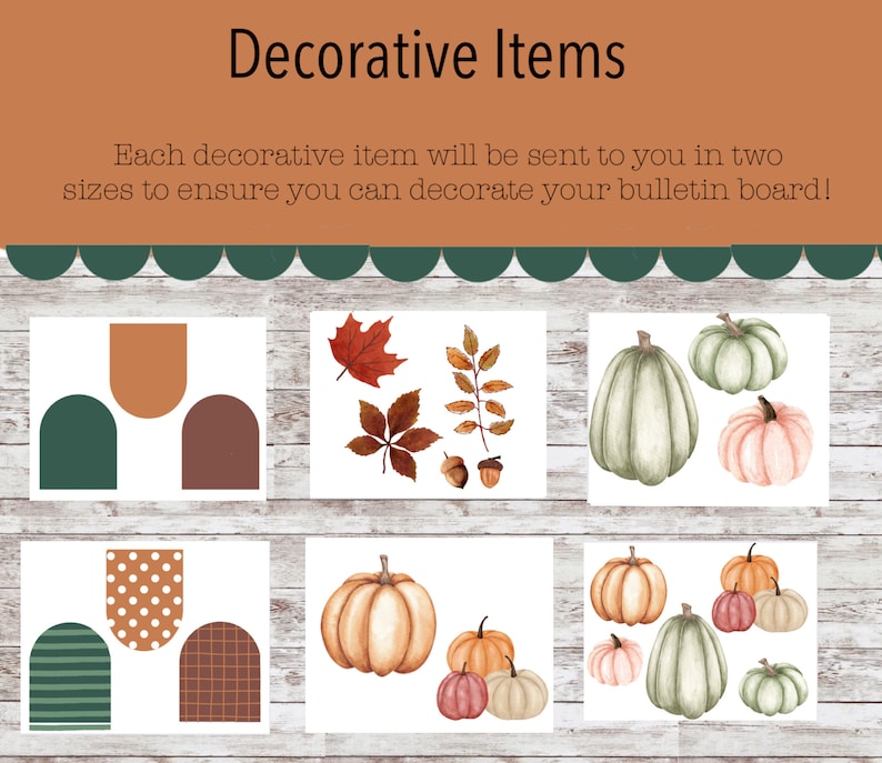 Fall Bulletin Board Kit, Printable Bulletin Board Set, Autumn Classroom ...