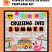 Summer Bulletin Board Printable Kit, Cruising Into Summer, Classroom ...