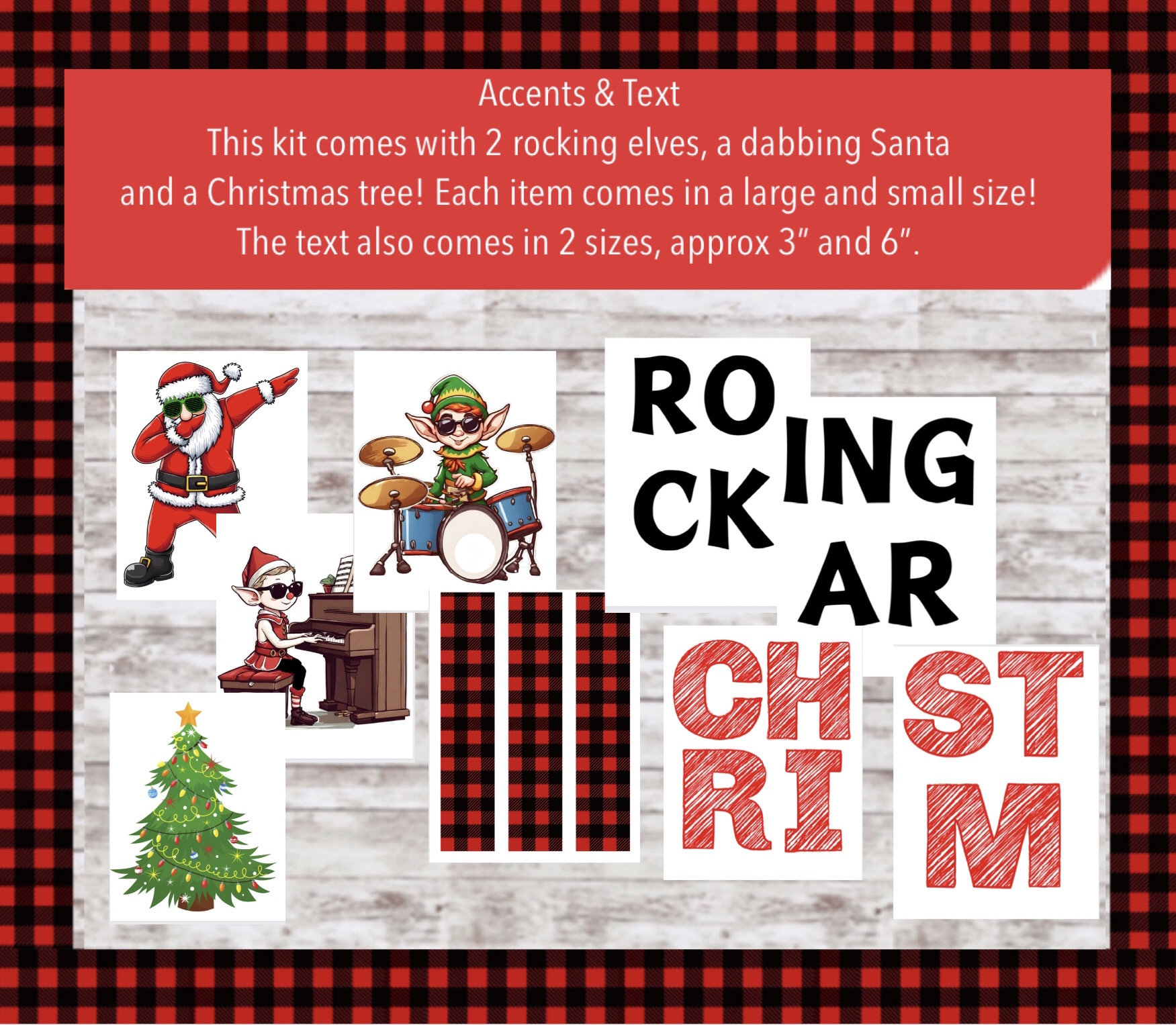 Christmas Bulletin Board Printable Kit, Dabbing Santa, Rocking Around ...