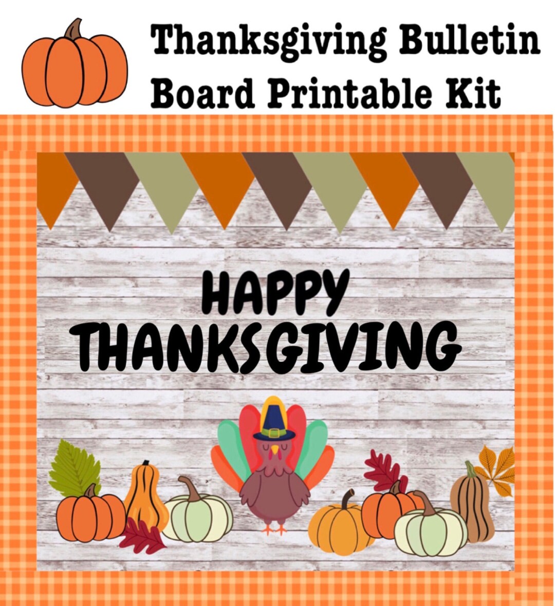 Thanksgiving Bulletin Board, Fall Bulletin Board Kit, Printable ...