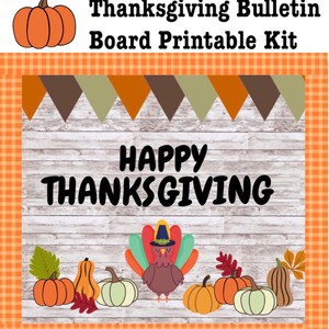 Thanksgiving Bulletin Board, Fall Bulletin Board Kit, Printable ...