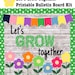 Spring Bulletin Board Printable Kit, Let’s Grow Together Flower ...