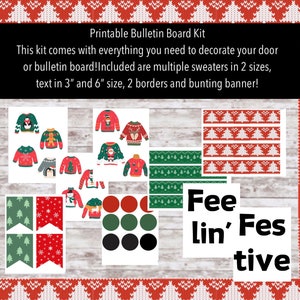 Winter Bulletin Board, Christmas Sweater Bulletin Board, December ...