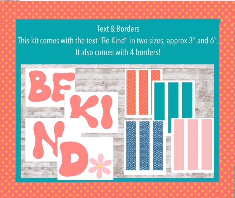 Be Kind Bulletin Board Printable Kit, Classroom Bulletin Board, Class ...