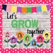 Spring Bulletin Board Printable Kit, Lets Grow Together Flower Bulletin ...