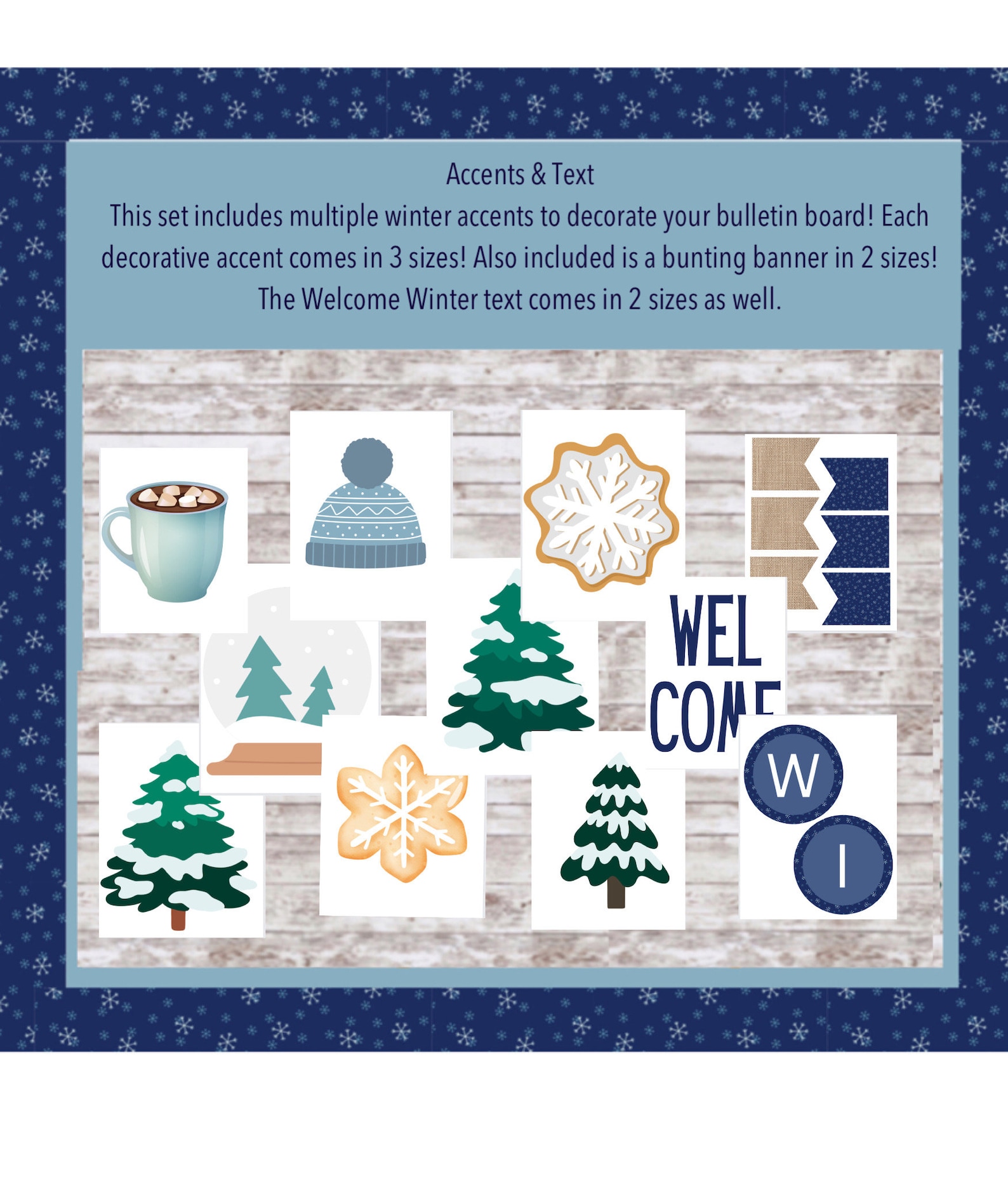 Winter Bulletin Board Printable Kit, Welcome Winter Class Bulletin ...