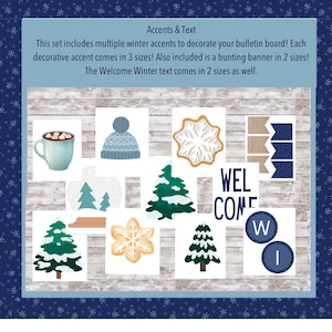 Winter Bulletin Board Printable Kit, Welcome Winter Class Bulletin ...
