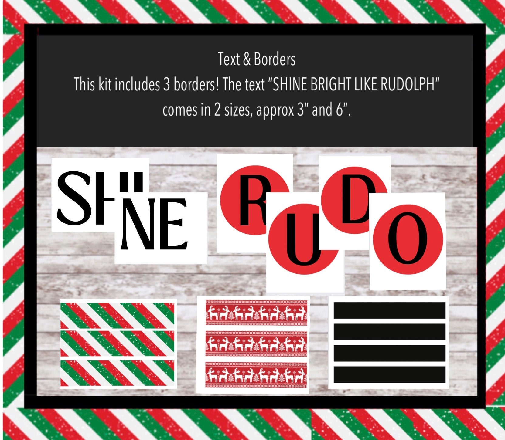 Rudolph Bulletin Board Printable Kit, Christmas Class Bulletin Board ...