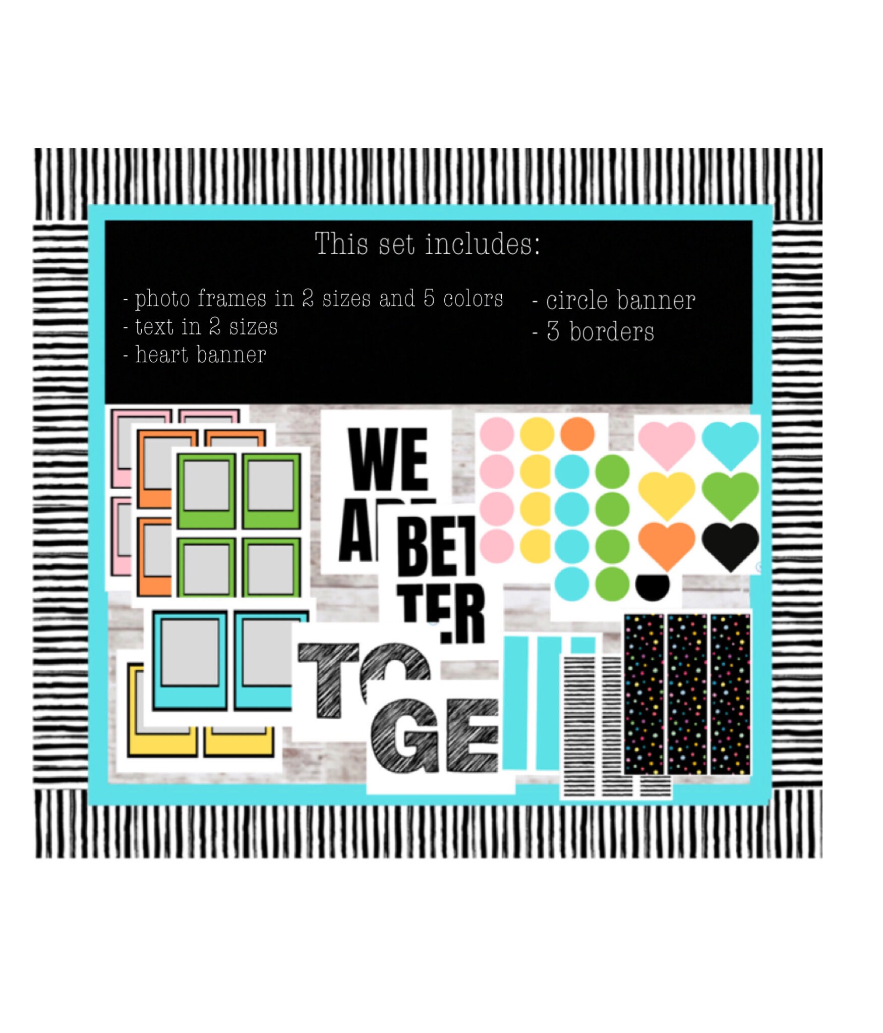 We Are Better Together Printable Bulletin Board Kit, Photo Frame ...