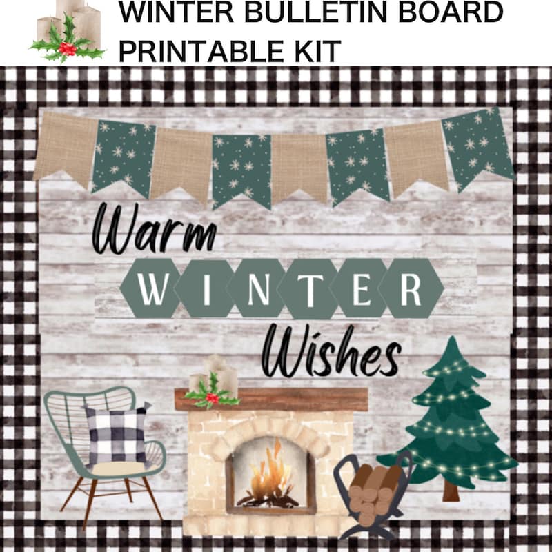 Winter Bulletin Board Kit - Etsy