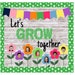 Spring Bulletin Board Printable Kit, Let’s Grow Together Flower ...